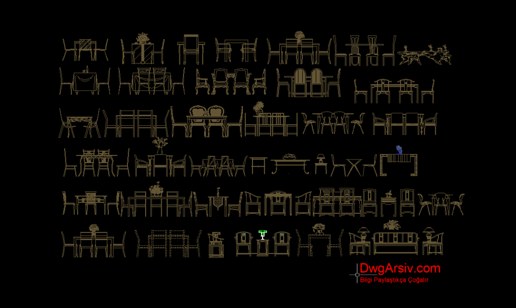 Sandalye Tefriş – DWG - DWG Arşiv